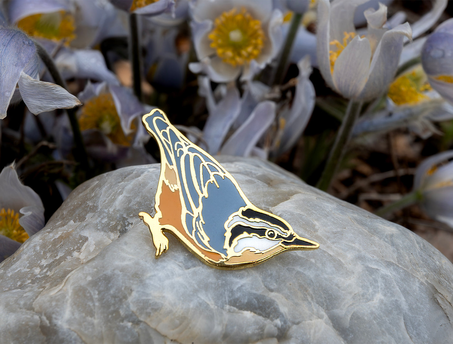 Red Breasted Nuthatch Enamel Pin – Crystal Driedger Fine Art & Illustration
